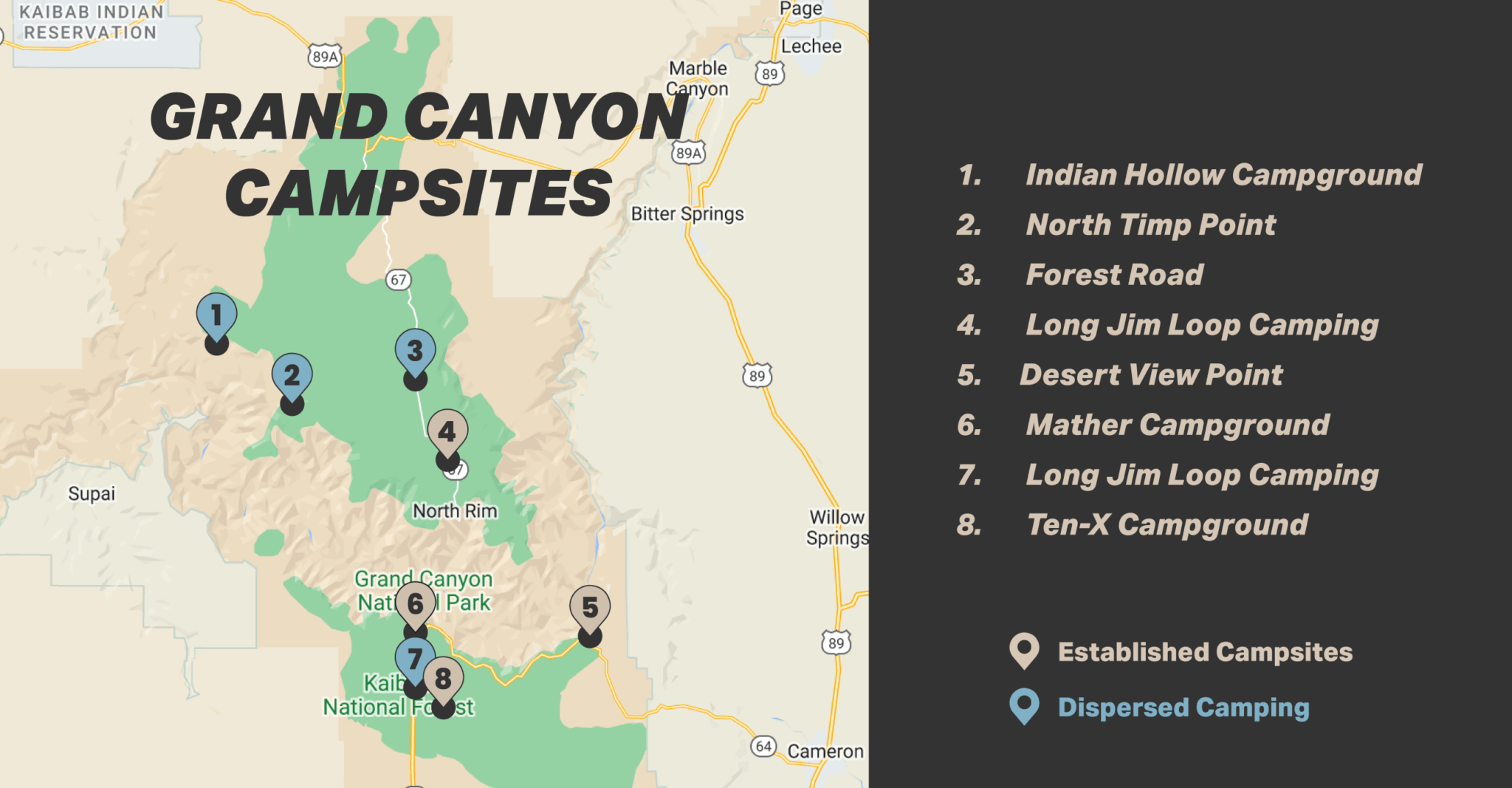 Our Favorite Campsites At Grand Canyon National Park Native Campervans